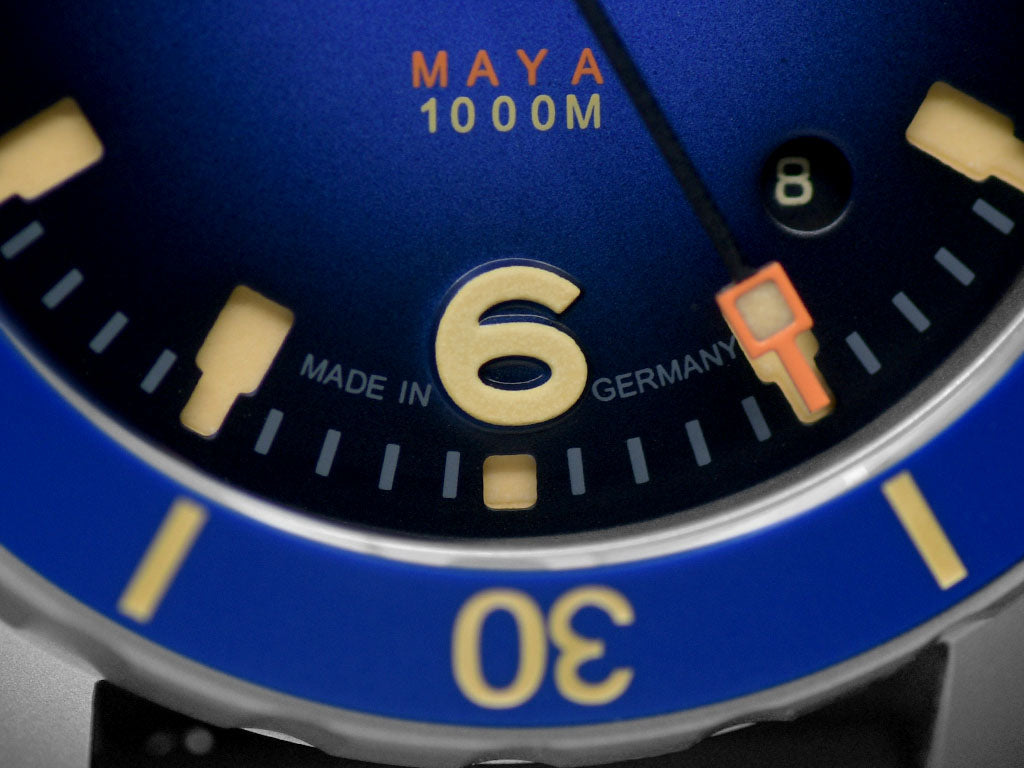 Maya MK III Blue on Rubber – Dievas Watches